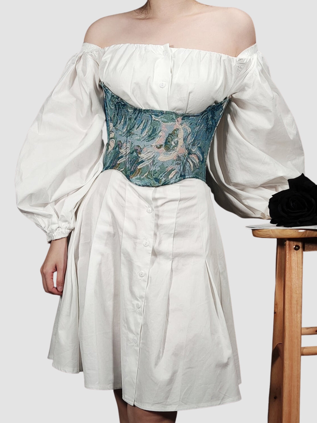 Vintage impressionist floral Underbust Corset – Clioce