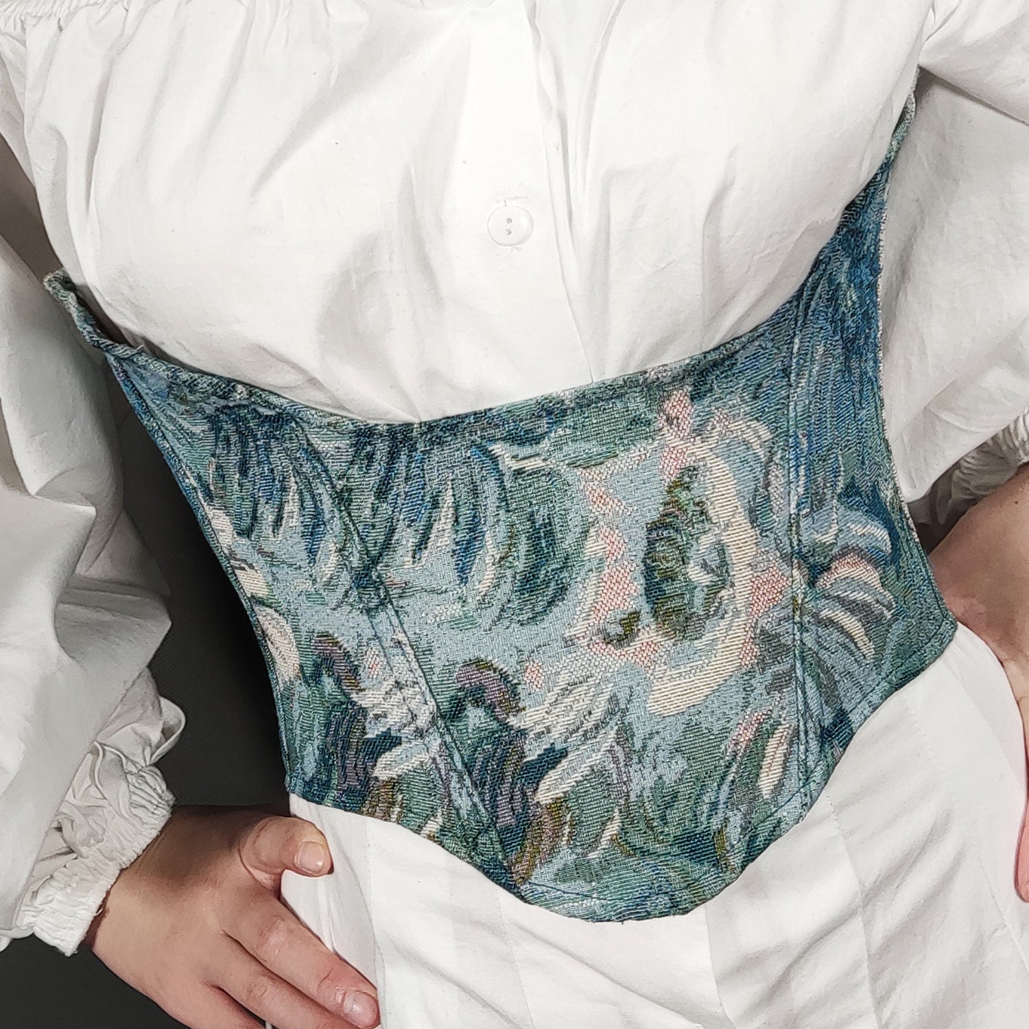 Vintage impressionist floral Underbust Corset – Clioce